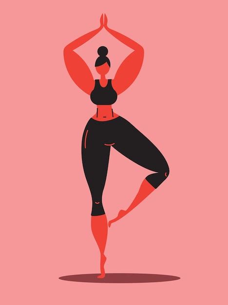 Premium Vector Vector Illustration Of Young Woman Workout A Young