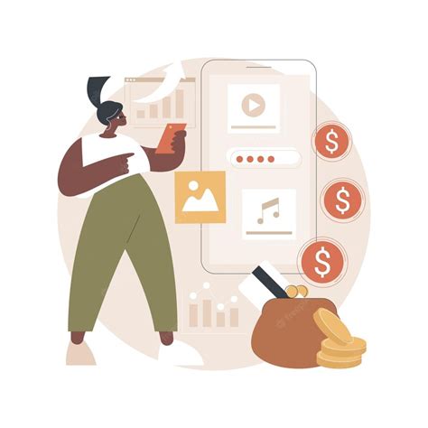 Free Vector App Monetization Abstract Concept Illustration