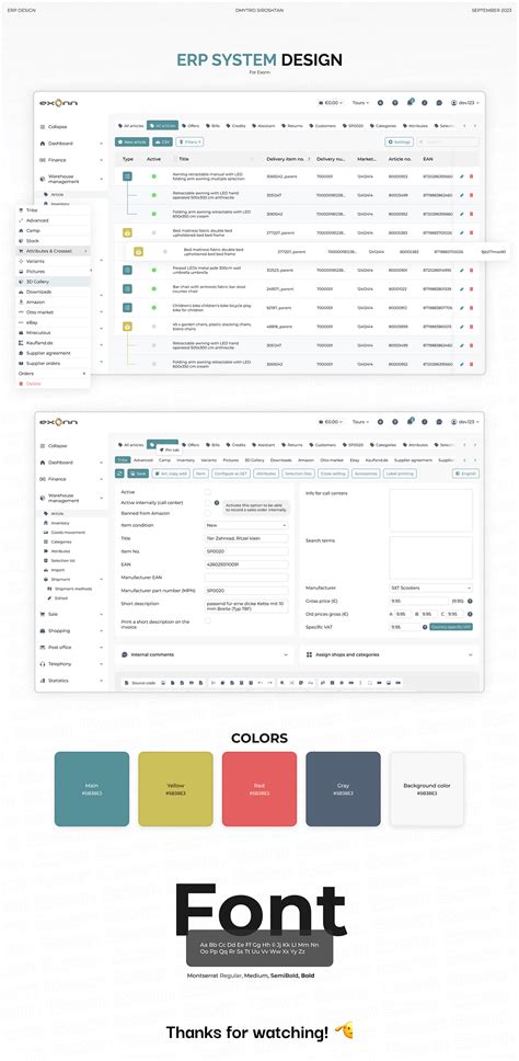 Erp System Ux Ui On Behance
