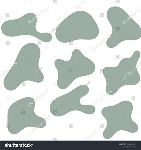 Set Abstract Organic Shapes Fluid Blob Stock Vector Royalty Free