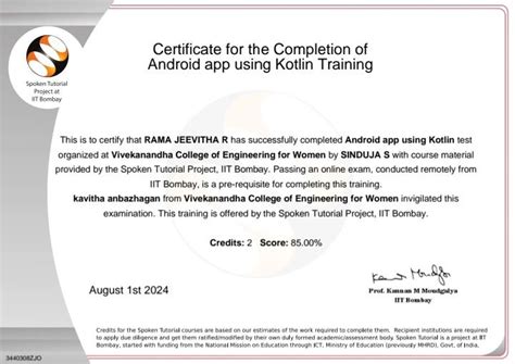 Rama Jeevitha On Linkedin Androidappdevelopment Kotlin Spokentutorial Iitbombay