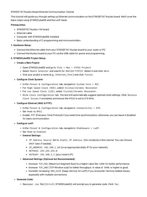 Stm32f767 Nucleo Eth Gemini Pdf Transmission Control Protocol Network Socket