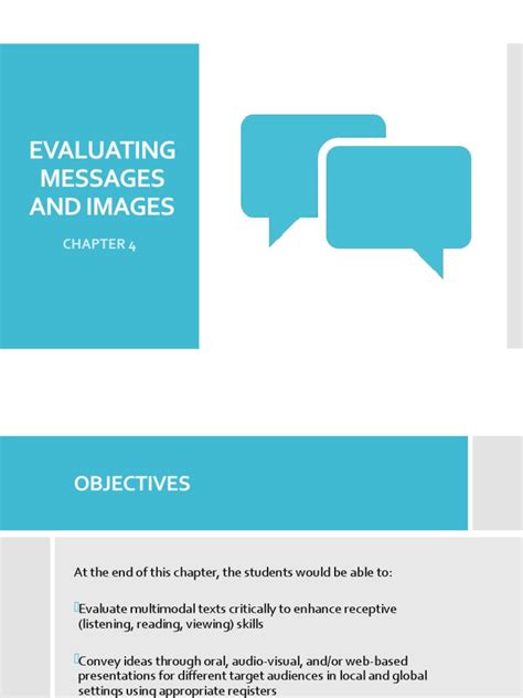 Understanding Messages Through Evaluation Of Multimodal Texts Pdf Reading Comprehension
