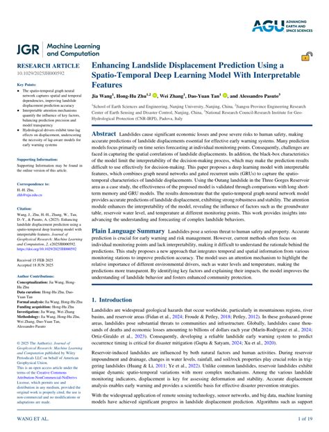 Pdf Enhancing Landslide Displacement Prediction Using A Spatio