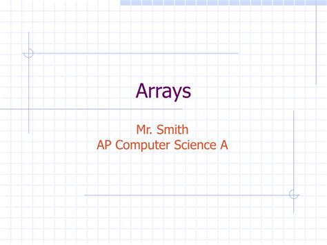 Ppt Arrays Powerpoint Presentation Free Download Id1099893