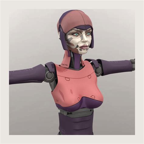Humanoid Female Robot 3d模型 下载 机器人 On