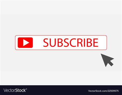 Subscribe Button With Arrow Icon Symbol Royalty Free Vector