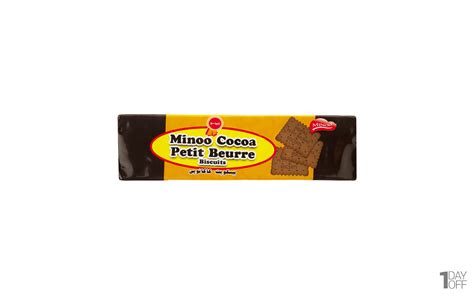 خرید بیسکویت پتی بور کاکائویی مینو مقدار 100 گرم عمده و خرده وان دی آف