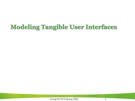 Ppt Framework For Designing Tangible User Interfaces Tac Paradigm