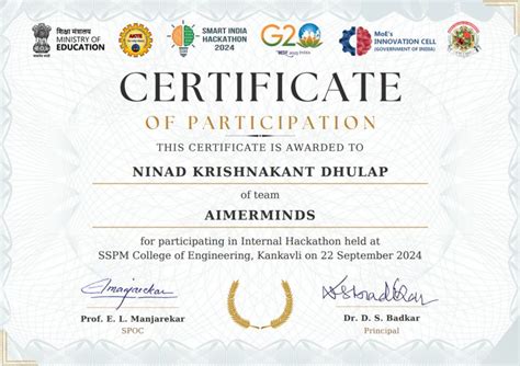 Sih2024 Hackathon Smartindiahackathon Ninad Dhulap