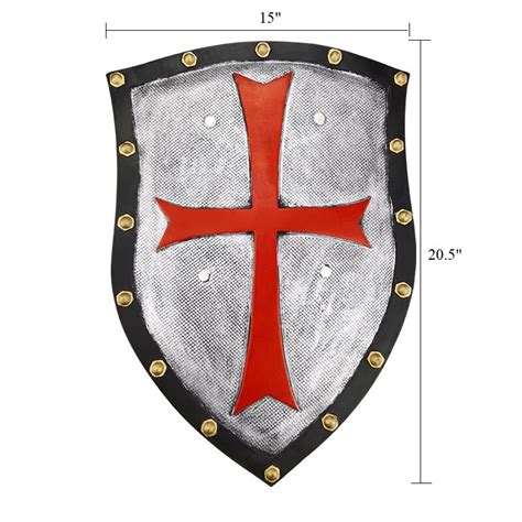 Red Templar Cross Tattoo