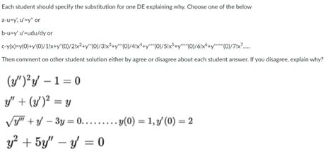 Solved Each Babe Should Specify The Substitution For One Chegg Com