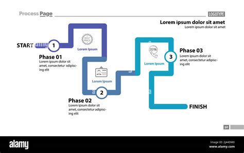 Three Phase Flow Chart Slide Template Element Of Diagram Infographic Flowchart Concept For