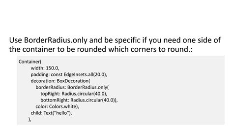 Ppt How To Make One Side Circular Border Of Widget In Flutter
