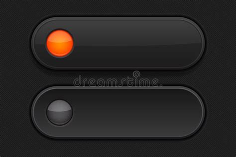 Black D Buttons Pushed And Normal Stock Vector Illustration Of Interface Sign