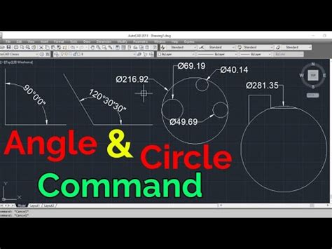 Autocad Tutorial In Hindi Autocad Angles And Circle Command Angle