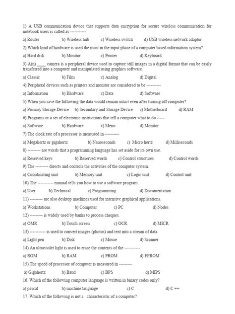 digital literacy pdf computer hardware computer data storage