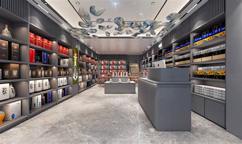 烟酒店效果图方案 3