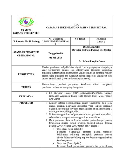 Sop Cppt Pdf Pengembangan Diri Kesehatan Holistik