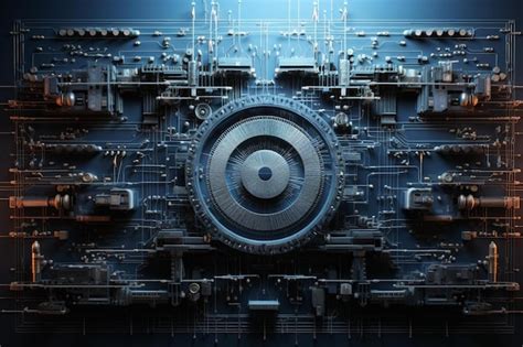 Premium Photo D Engineering Technology Backdrop