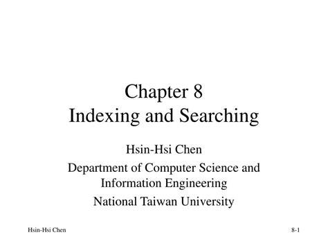 Ppt Chapter 8 Indexing And Searching Powerpoint Presentation Free Download Id4293350