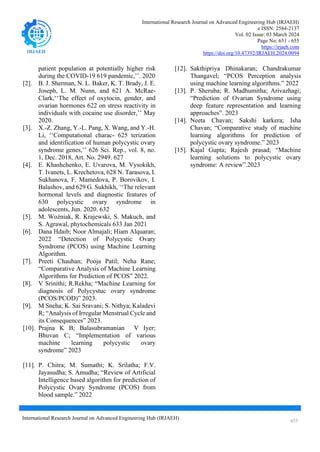 Pcos Disease Prediction Using Machine Learning Alg Pdf