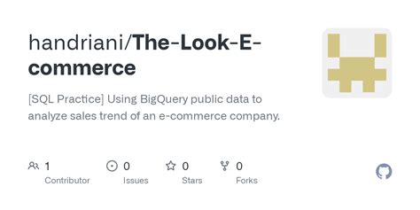 Github Handriani The Look E Commerce [sql Practice] Using Bigquery Public Data To Analyze