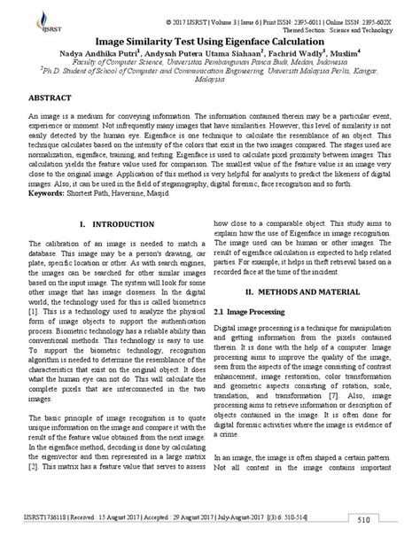 Image Similarity Test Using Eigenface Ca Download Grátis Pdf