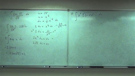Calculus 1 Lecture 4 2 Integration By Substitution Integration By Substitution Calculus Lecture