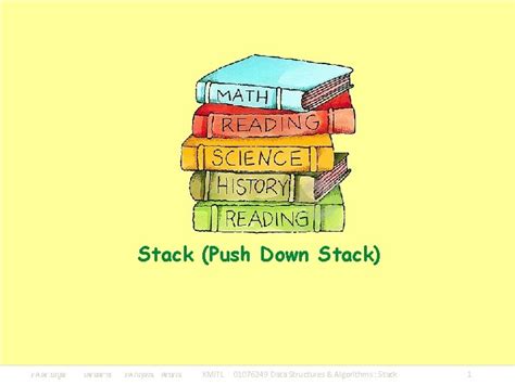 Stack Push Down Stack Kmitl 01076249 Data Structures
