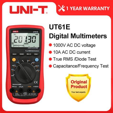 Uni T Ut61e Digital Multimeter True Rms Ac Dc Current Voltage Tester Voltmeter Auto Ranging