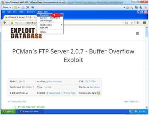 Damn Vulnerable Windows Xp Lesson 9 How To Setup The Pcmans Ftp Server 207 Buffer Overflow