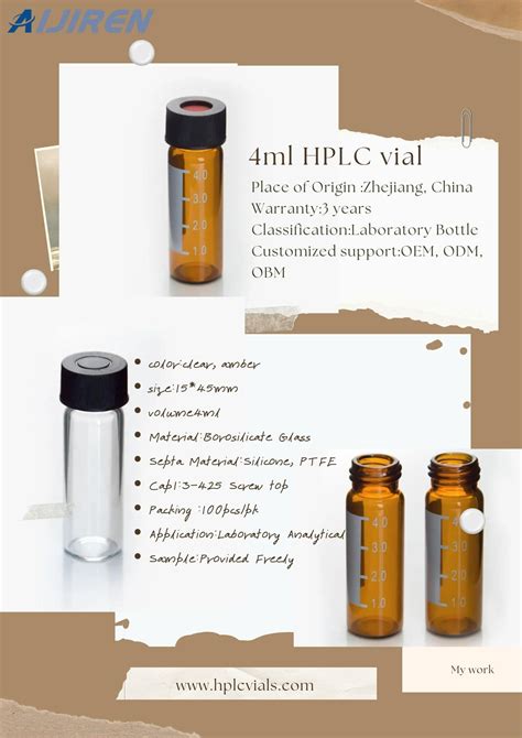 13 425 Screw Neck 4ml Hplc Borosilicate Glass Vial Aijiren Vials For Hplc Gc
