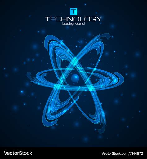 Abstract Atom Model Royalty Free Vector Image Vectorstock
