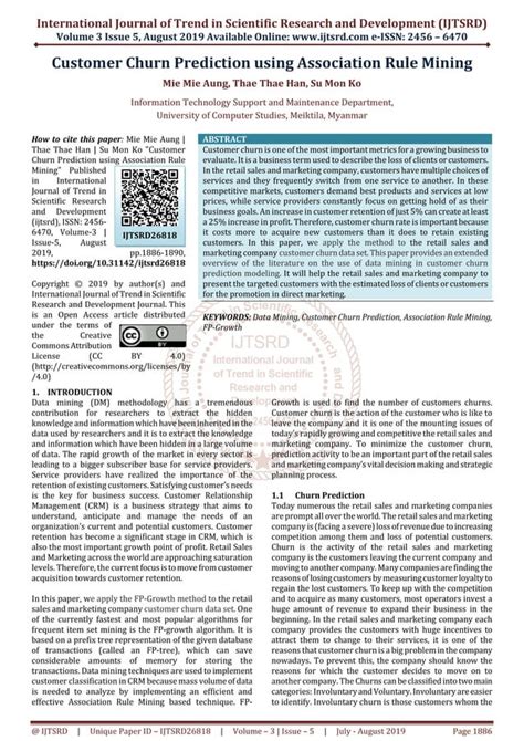 customer churn prediction using association rule mining pdf