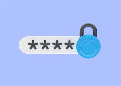 Password 3d Render Icon Code Field Simple Privacy Illustration And
