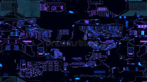 Abstract Circuit Board Background Computer Parts Microcircuits On An Electronic Board Stock