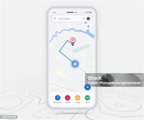 모바일지도 Gps 네비게이션 응용 프로그램 스마트 폰지도 응용 프로그램과 빨간 핀 포인트 화면 응용 프로그램 검색지도 탐색 기술지도 도시 네비게이션지도 도시 거리 Gps