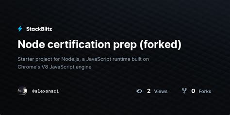node certification prep forked stackblitz