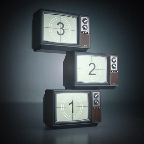 Premium Photo Stack Of Vintage Tv Set Television Background