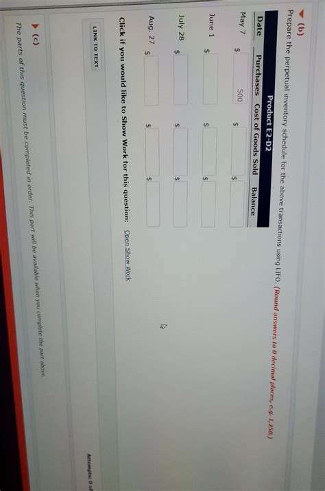solved brief exercise 6 10 a c part level submission