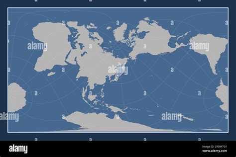 Okhotsk Tectonic Plate On The Solid Contour Map In The Patterson Cylindrical Oblique Projection