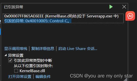 Kernelbasedll0x40010005引发的异常 0x40010005 Control C。 Csdn博客