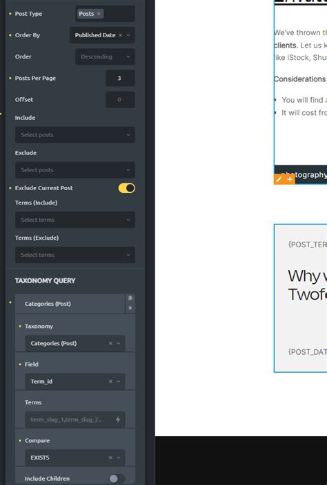 How To Filter Posts In Query Loop To Same Post Category Bricks Community Forum