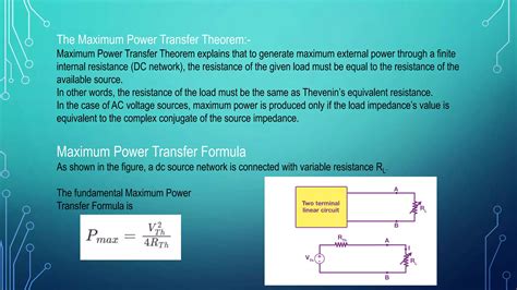 maximum power transfer theorem pptx computer networking computing