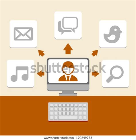 Abstract Scheme Modern Computer Network Stock Vector Royalty Free 190249733 Shutterstock