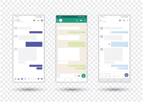 Premium Vector Messenger Ui Template Chat Application Illustration