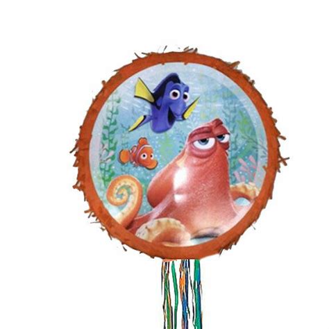Disney Finding Dory Pinata Birthday Party Pull String Orange Nemo Round Pinyata Tsnbargains