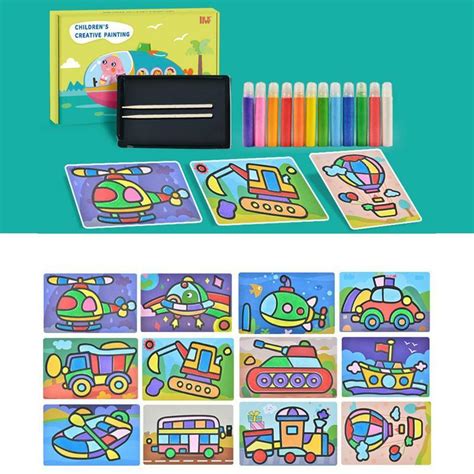 어린이 창의적 그림 Diy 모래 그림 세트 색칠 모래 그림 공예 모래 예술용 다목적 모래 그림 장난감 예술 및 공예