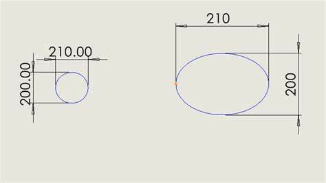 Dimension Ellipse In Drawings Rsolidworks